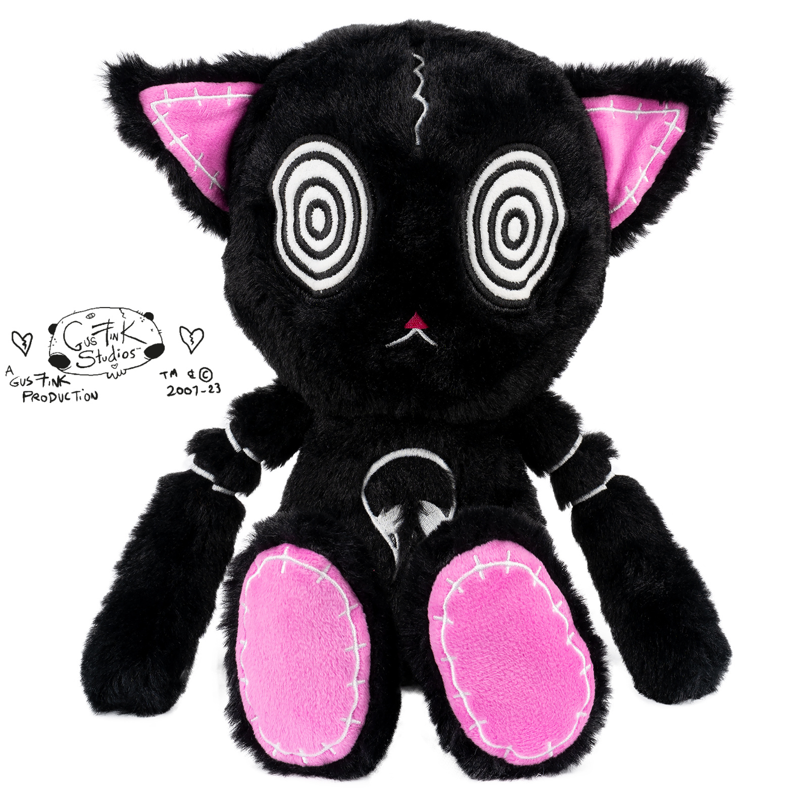 Gus Fink black cat mascot HypnoCat Plushie Pal - price | online shop SOXO