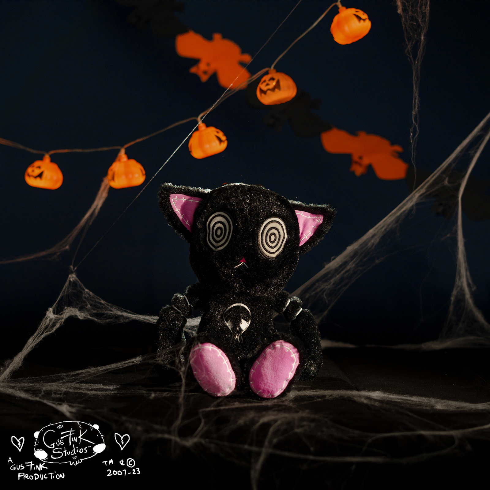 Gus Fink black cat mascot HypnoCat Plushie Pal - price | online shop SOXO