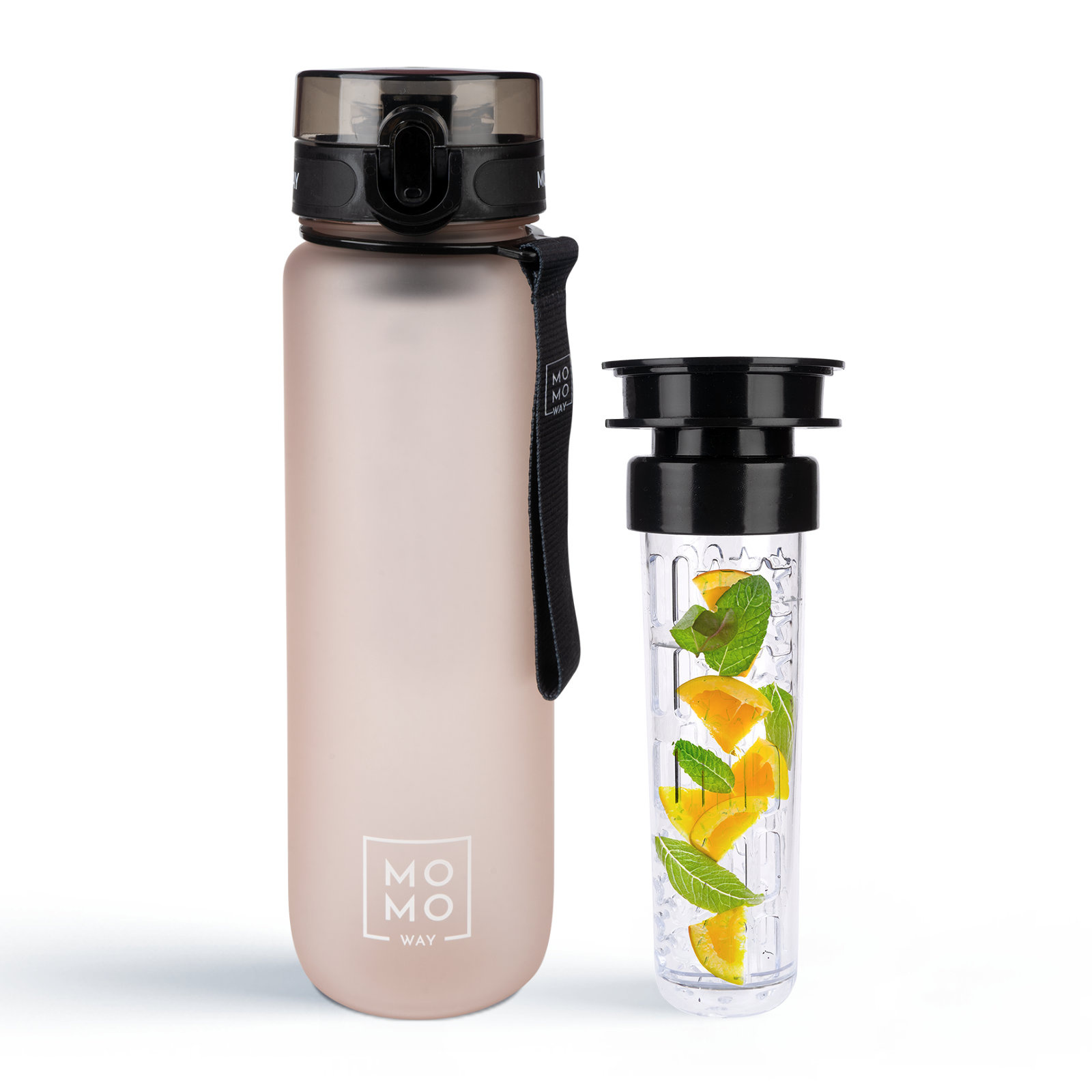 MOMO WAY Water bottle powder pink | perfect for travel | BPA free ...